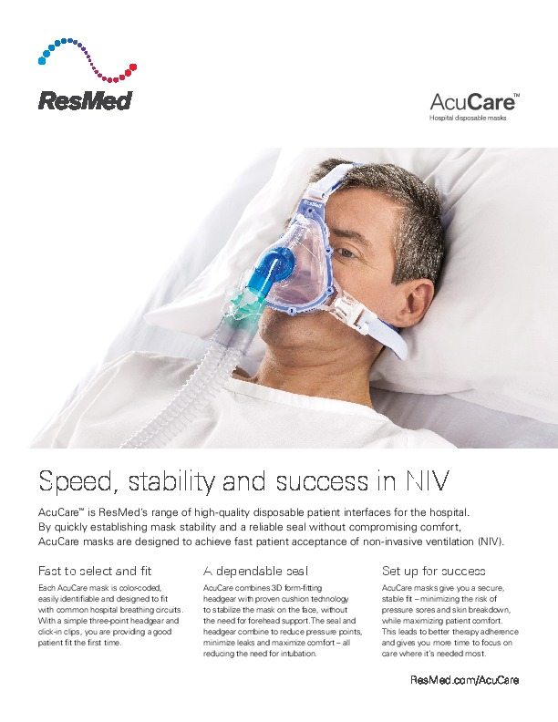 AcuCare F1-1 Hospital Non-Vented Full Face Mask – Medical Dynamics, Inc.